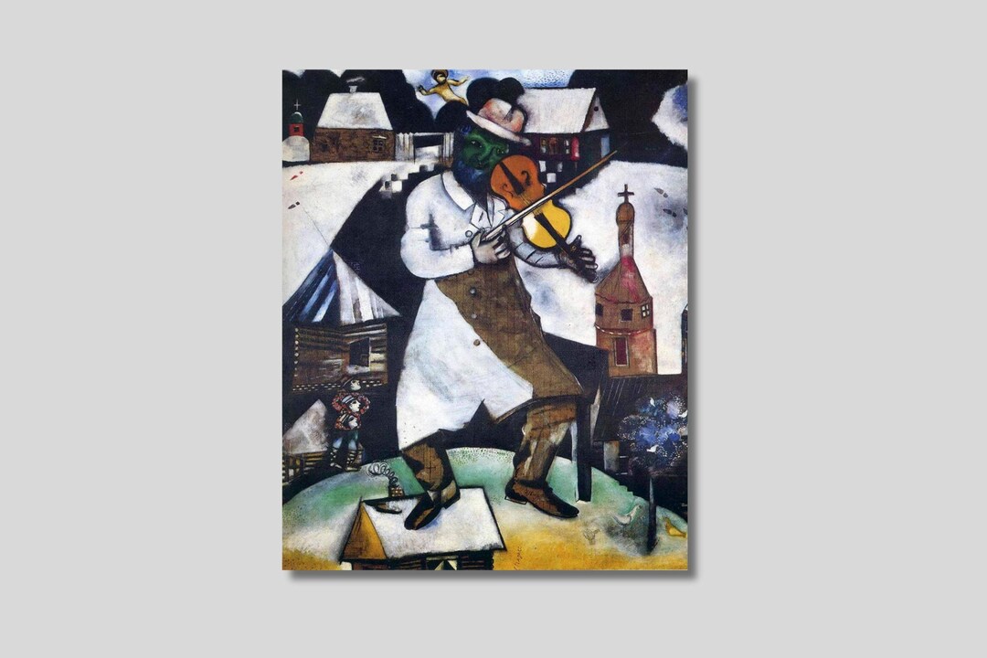Marc Chagall Canvas Wall Art, Marc Chagall the Fiddler Art Print ...