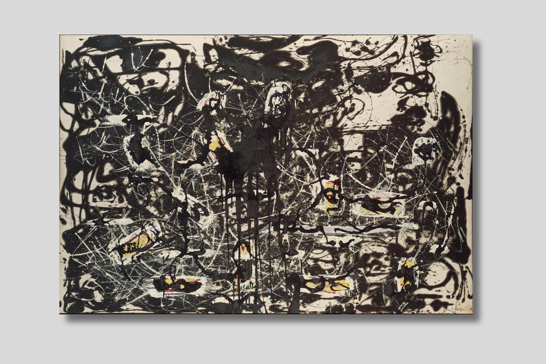 Jackson Pollock Canvas Print: Yellow Islands Abstract Art - Etsy