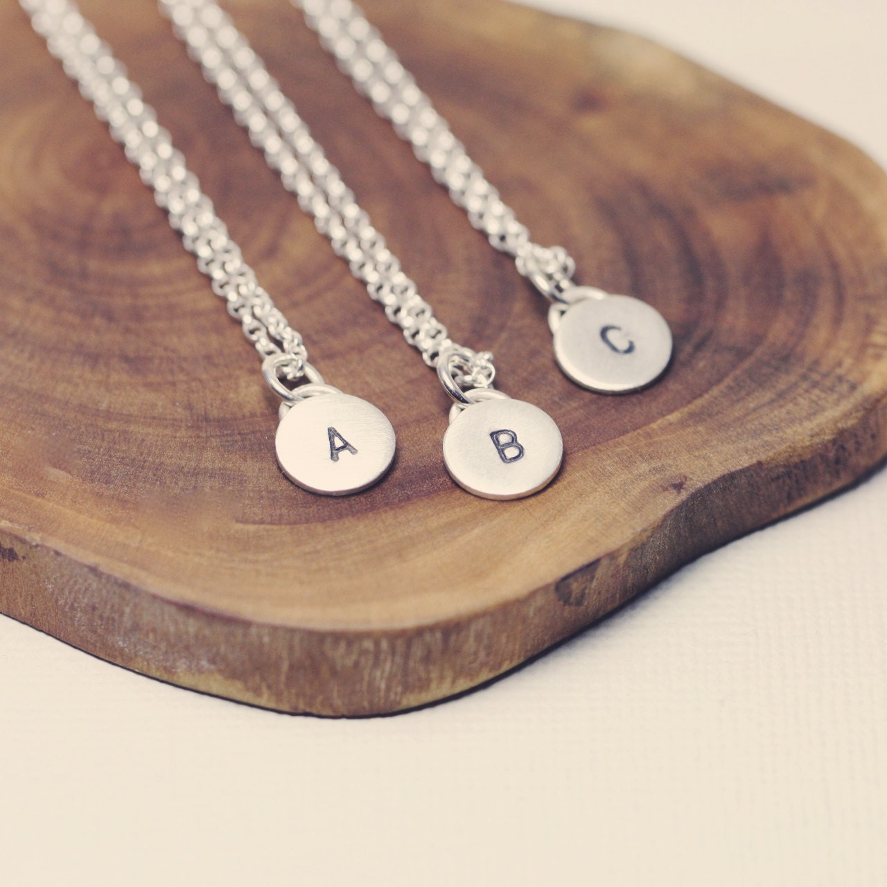 Personalized Letter Necklace Silver Custom Initiales - Etsy