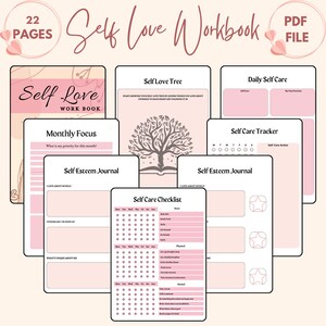 Self Love Workbook, Self Love Journal, Self Care Planner, Printable ...