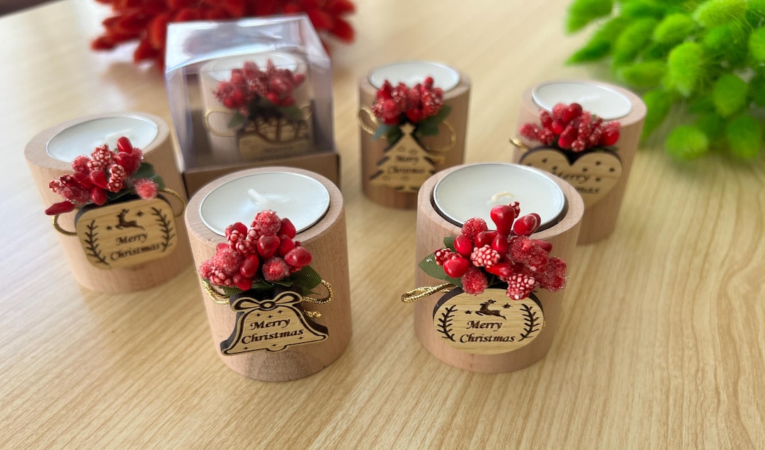 Bulk Christmas Gifts, Christmas Personalized Candle Favor,happy Holiday ...