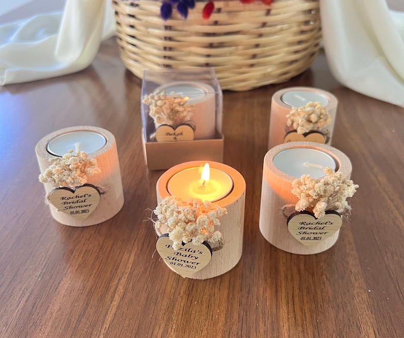 50 Pcs Personalized Candle Wedding Favor, Wedding Favors for Guests in ...