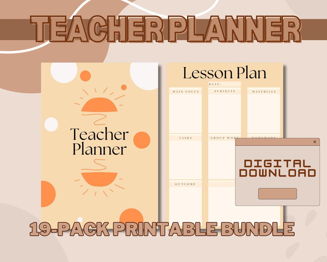 2024-2025 Academic Year Teacher Planner | Weekly & Monthly Lesson ...