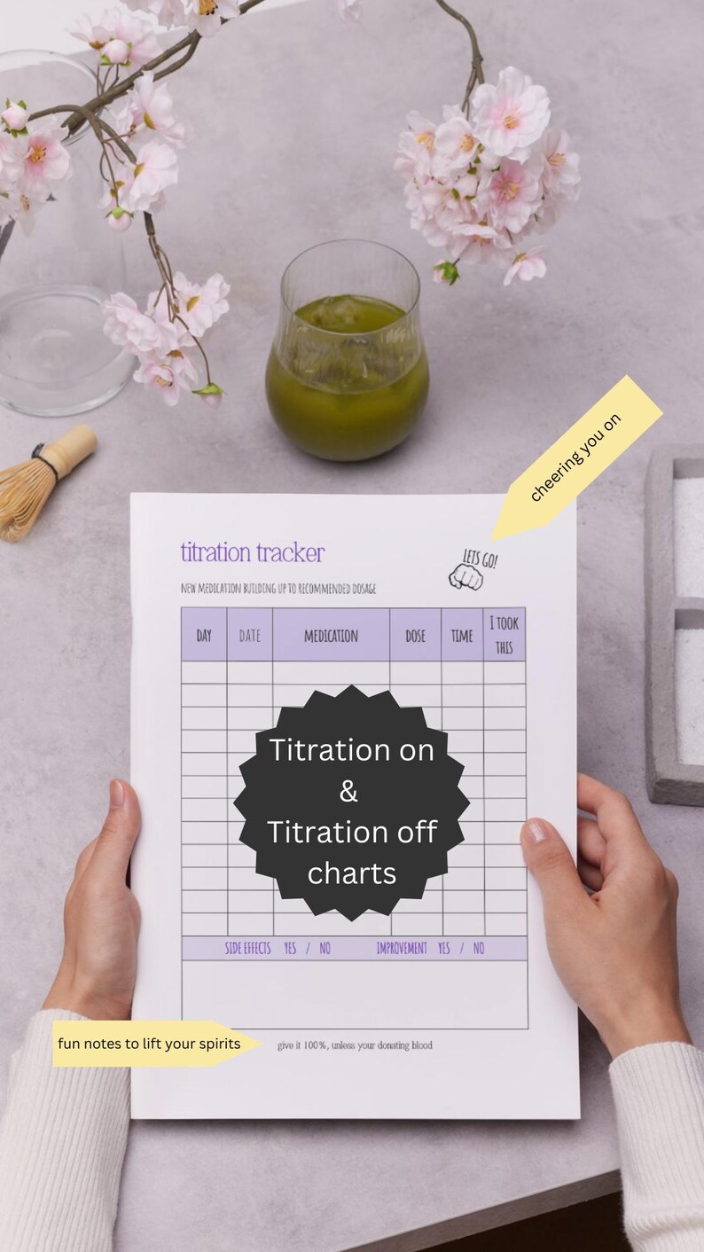 Printable Titration Tracker, Fun Medication Charts & Color Pages ...