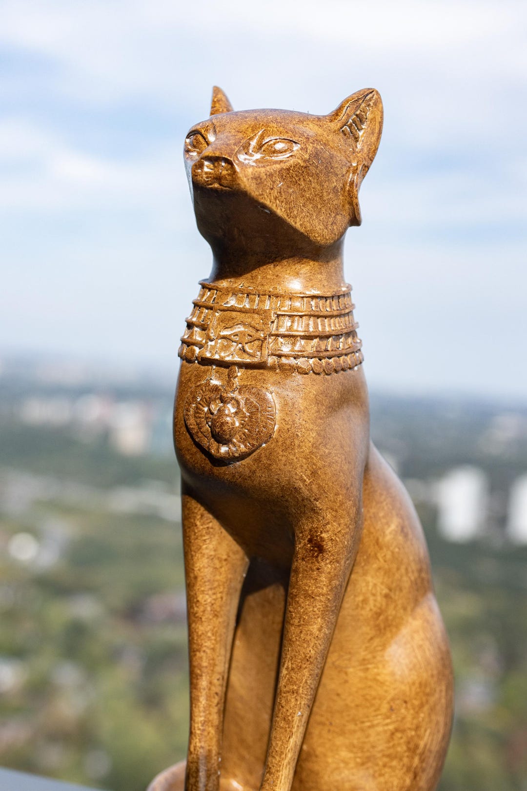 Fine Bastet Cat Resin Statue – Egyptian Goddess of Protection ...