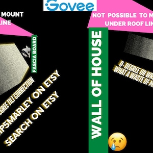 Mounting Bracket for "costco Elite " Govee Govee H705 H708 – TILT Angle ...