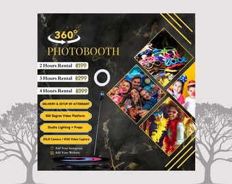 Editable 360 Photo Booth Rental Flyer | Social Media Flyer | Photo ...