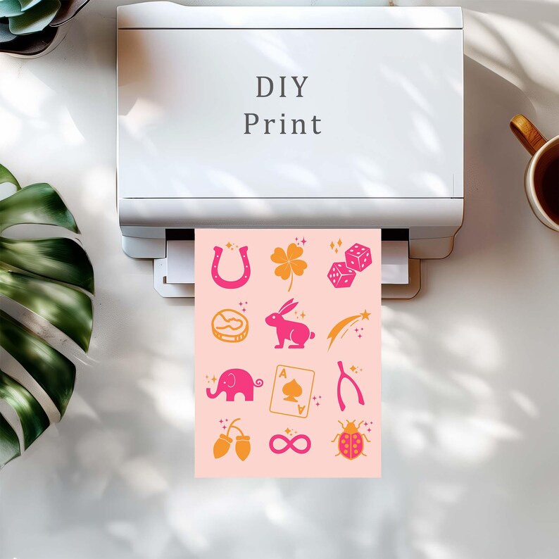 Aesthetic Good Luck Charm Wall Art, Artsy Room Decor, Pink Printable ...