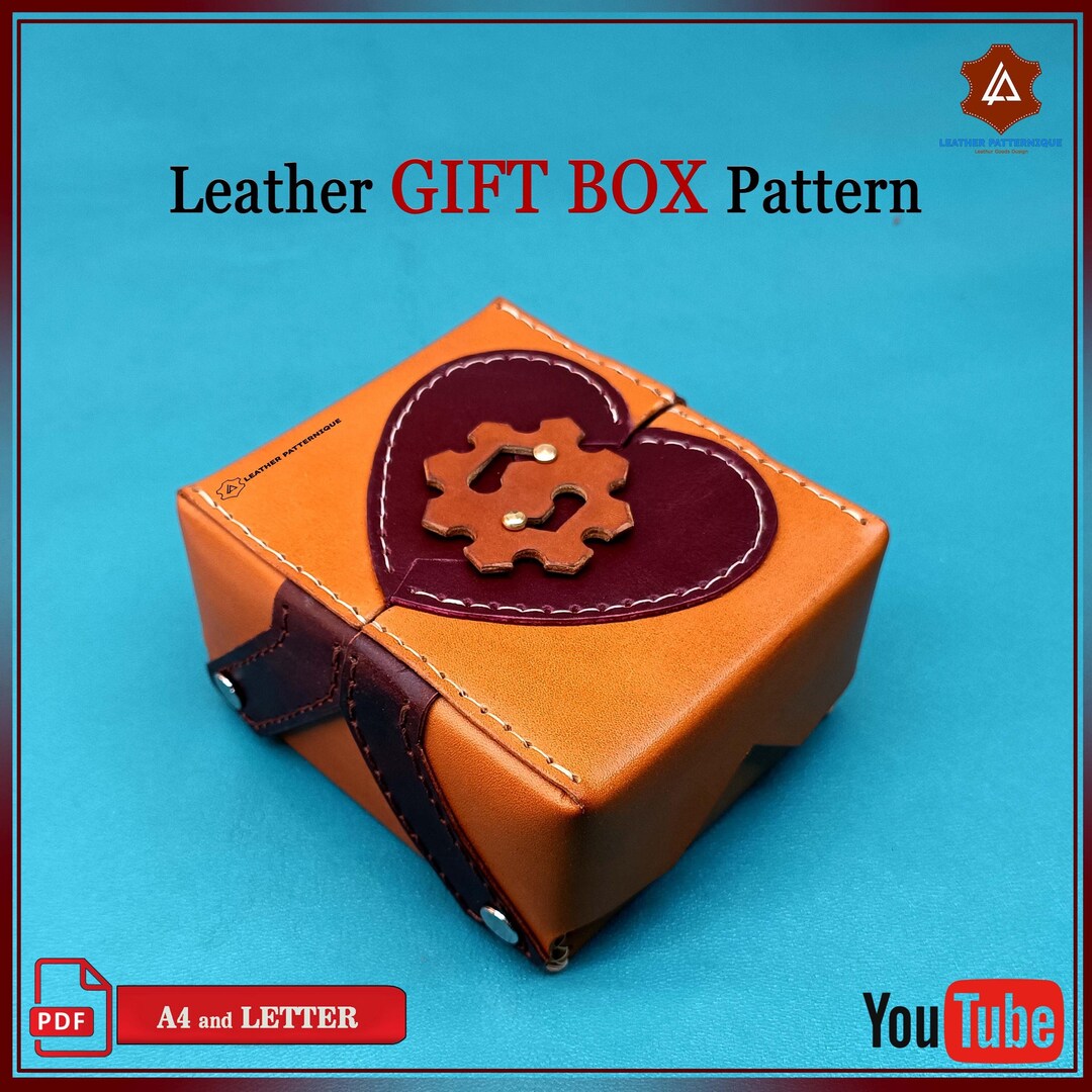 Leather Gift Box Pattern / Steampunk Gift Box Pdf Pattern /leather Pdf ...