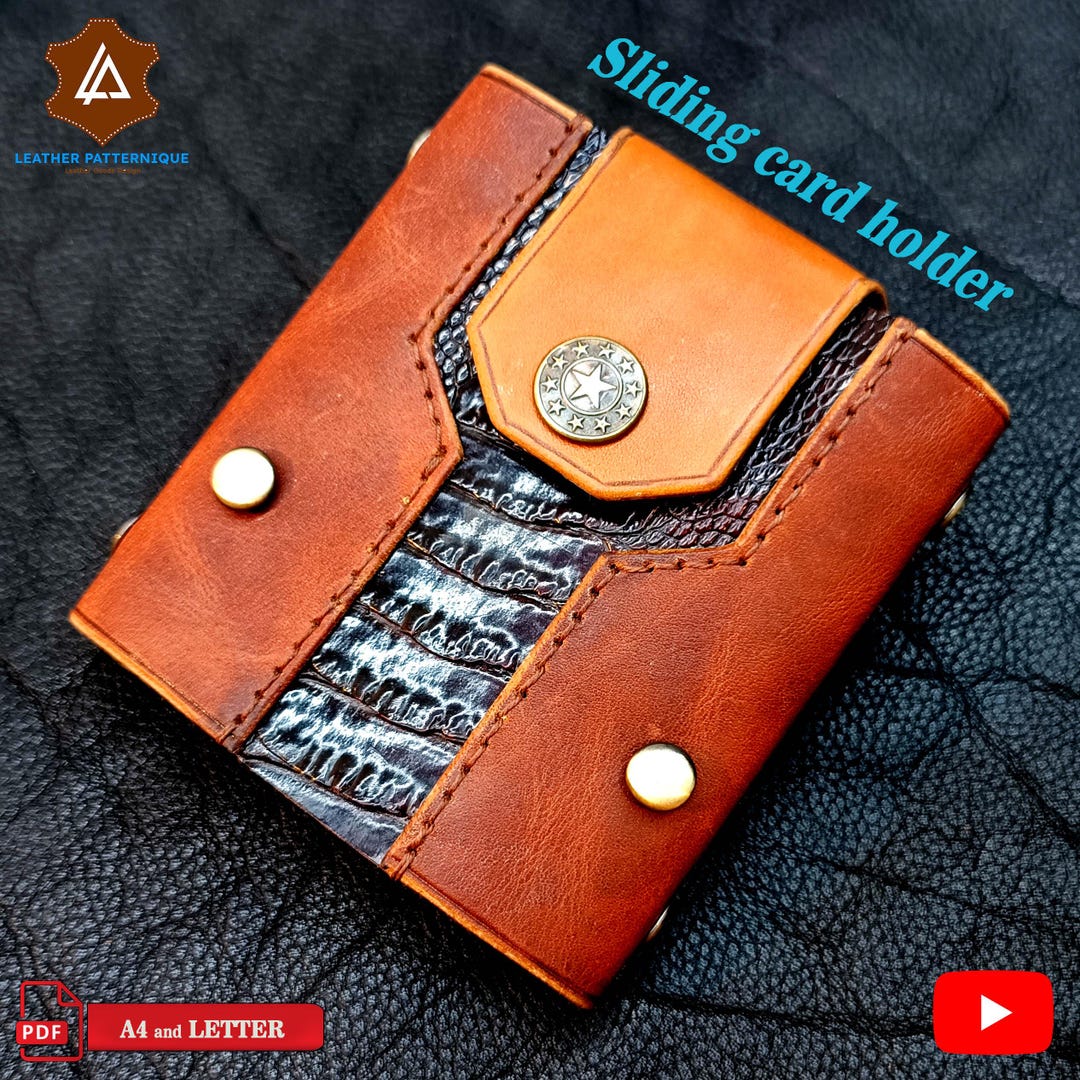 Leather Sliding Cardholder Pattern / Slide Wallet Pdf Pattern /leather ...