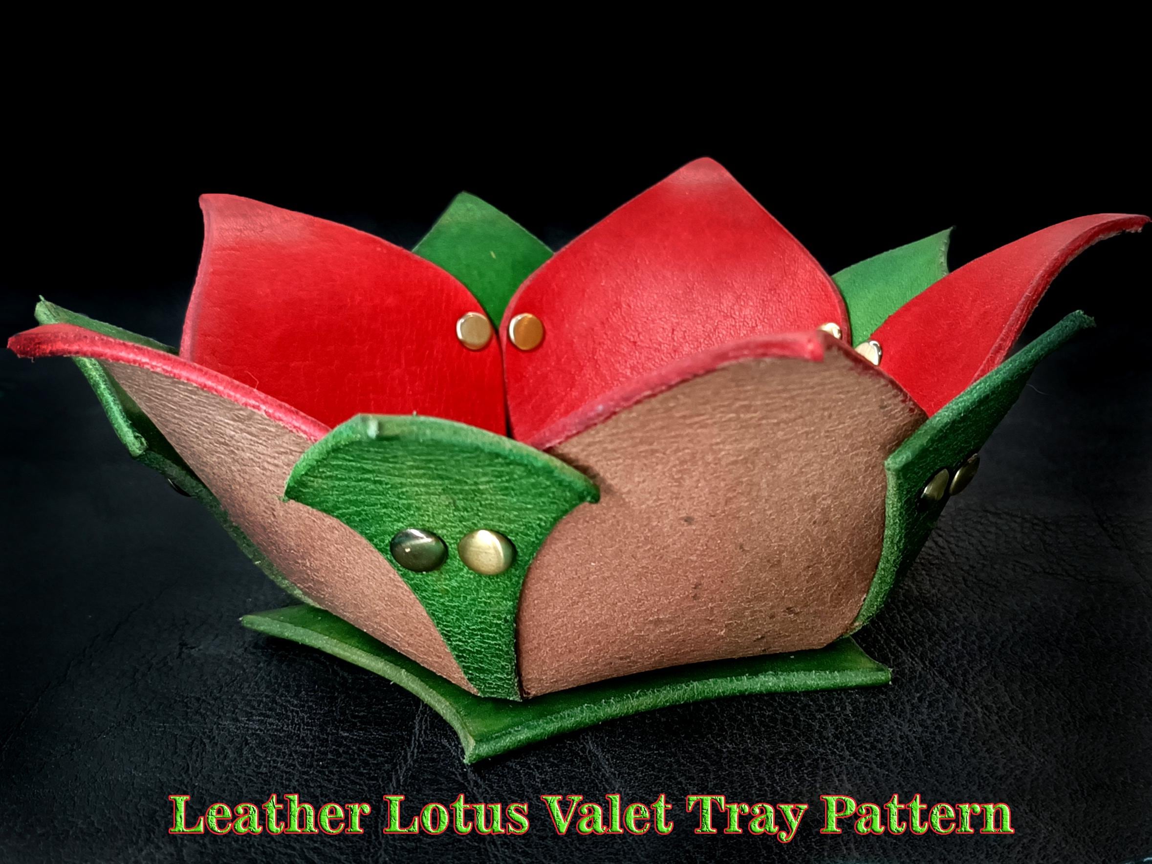 Valet Tray Pattern / Leather Lotus Valet Tray Pdf Pattern /leather Pdf ...