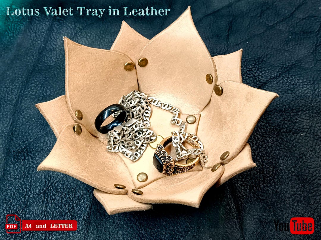 Valet Tray Pattern / Leather Lotus Valet Tray Pdf Pattern /leather Pdf ...