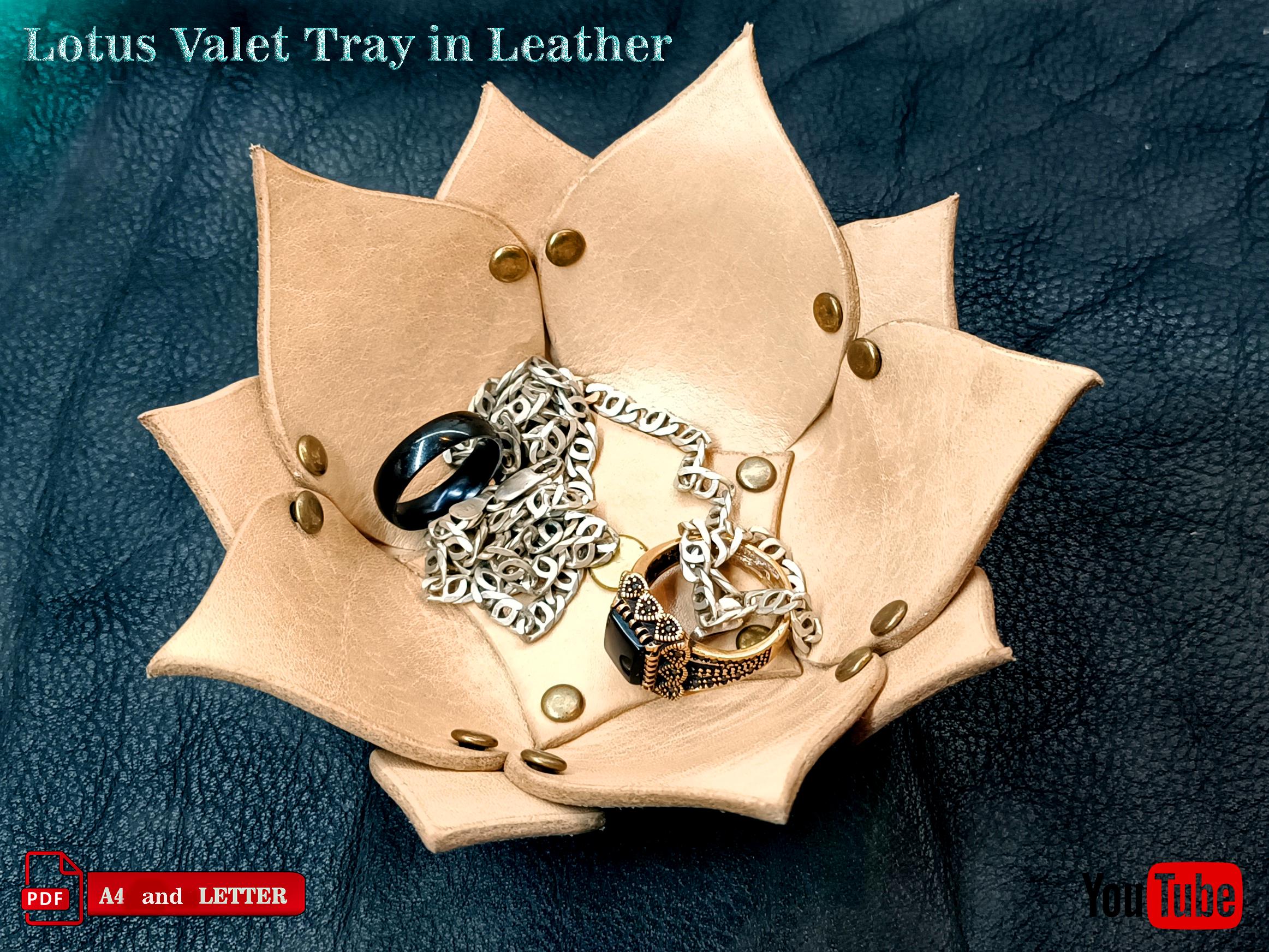Valet Tray Pattern / Leather Lotus Valet Tray Pdf Pattern /leather Pdf ...