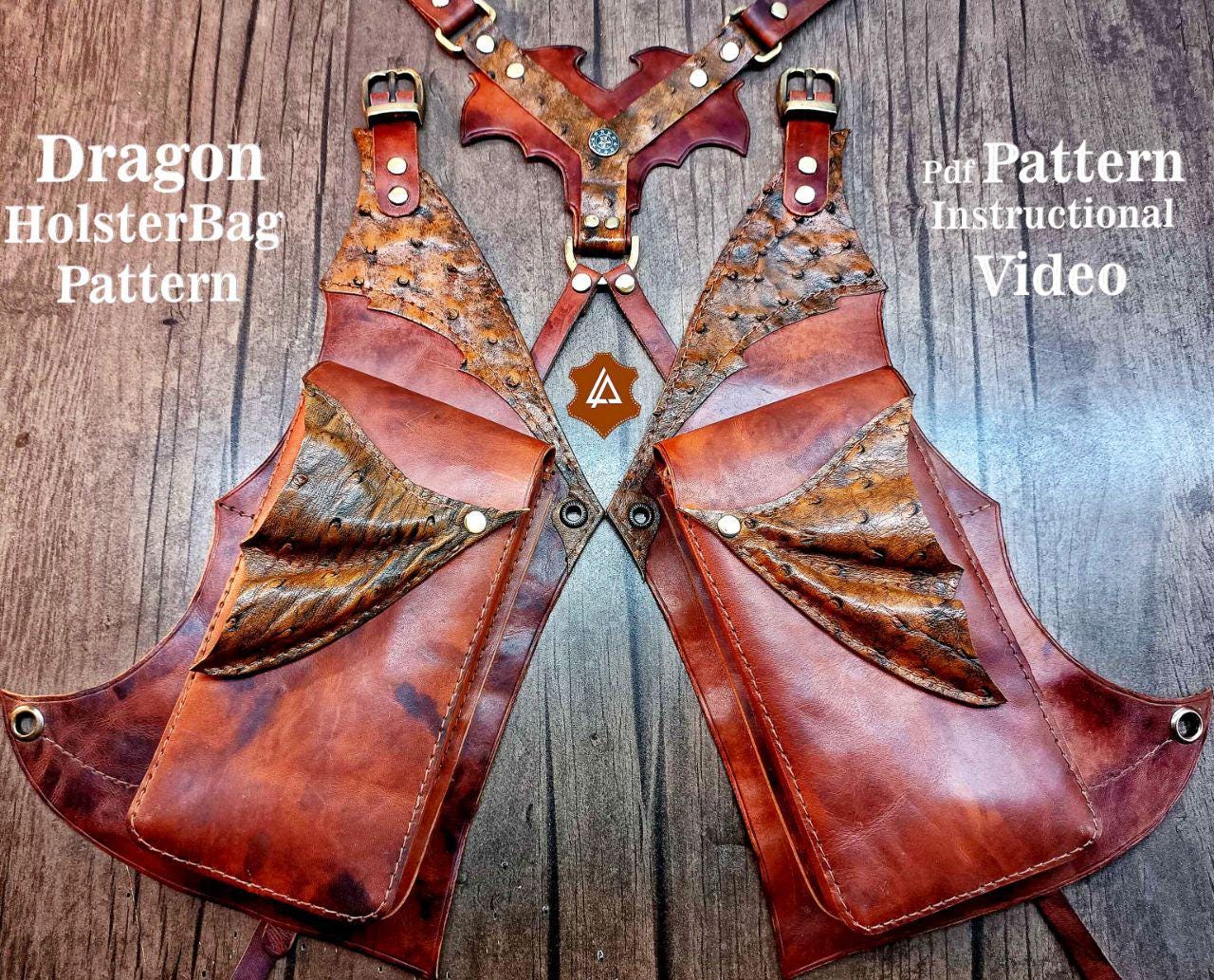 Dragon Holsterbag Pattern / Pattern Crossbody Bag / Shoulder Holster ...