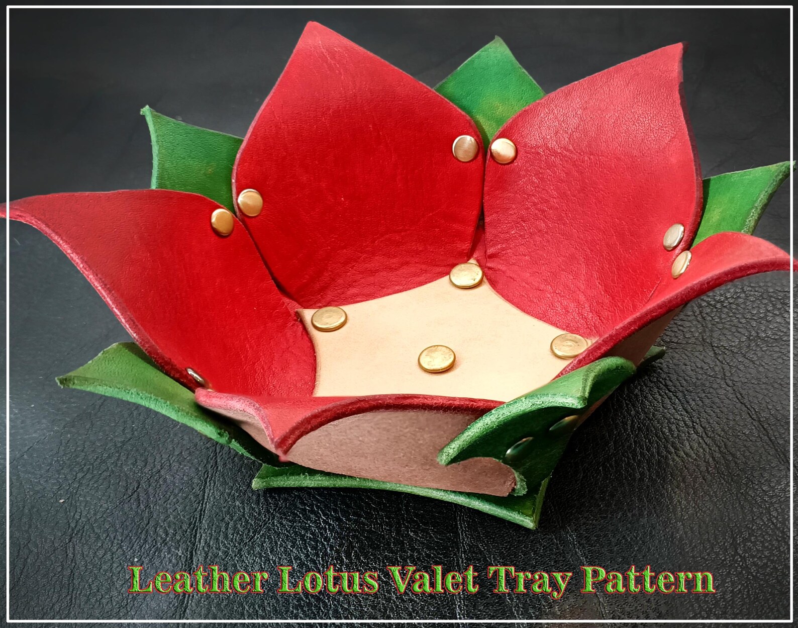 Valet Tray Pattern / Leather Lotus Valet Tray Pdf Pattern /leather Pdf ...