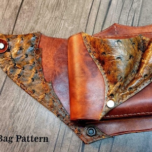 Leather Dragon Holsterbag Pdf Pattern / Pattern Crossbody Bag / Shoulder Holster Bag /leather ...