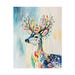 Boho Floral Deer Art Print, Abstract Scandinavian Design, Colorful ...