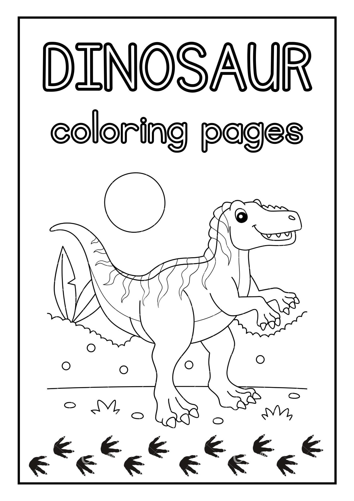 Dino-mite Coloring Pages - Etsy