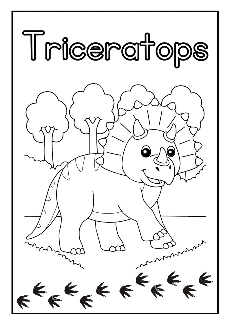 Dino-mite Coloring Pages - Etsy