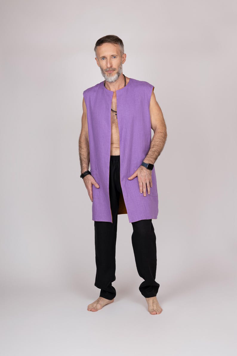 Belgian Linen Men's Double Sided Blazer - Reversible Linen Jacket ...