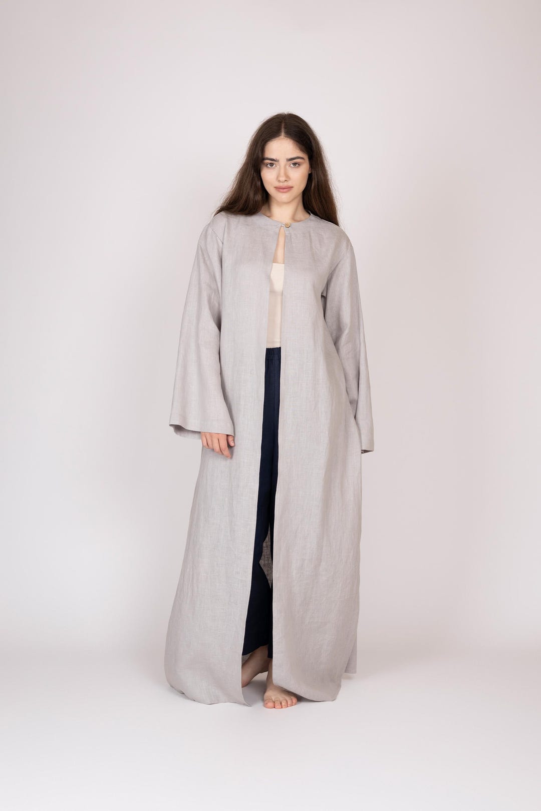 Belgian Linen Women's Coat. 30 Colors. All Sizes. - Linen Long Coat ...