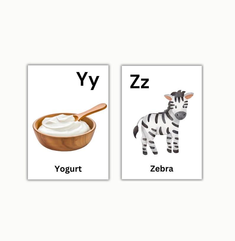 Printable Alphabet Cards, Preschool Alphabet Learning, ABC Flashcards ...