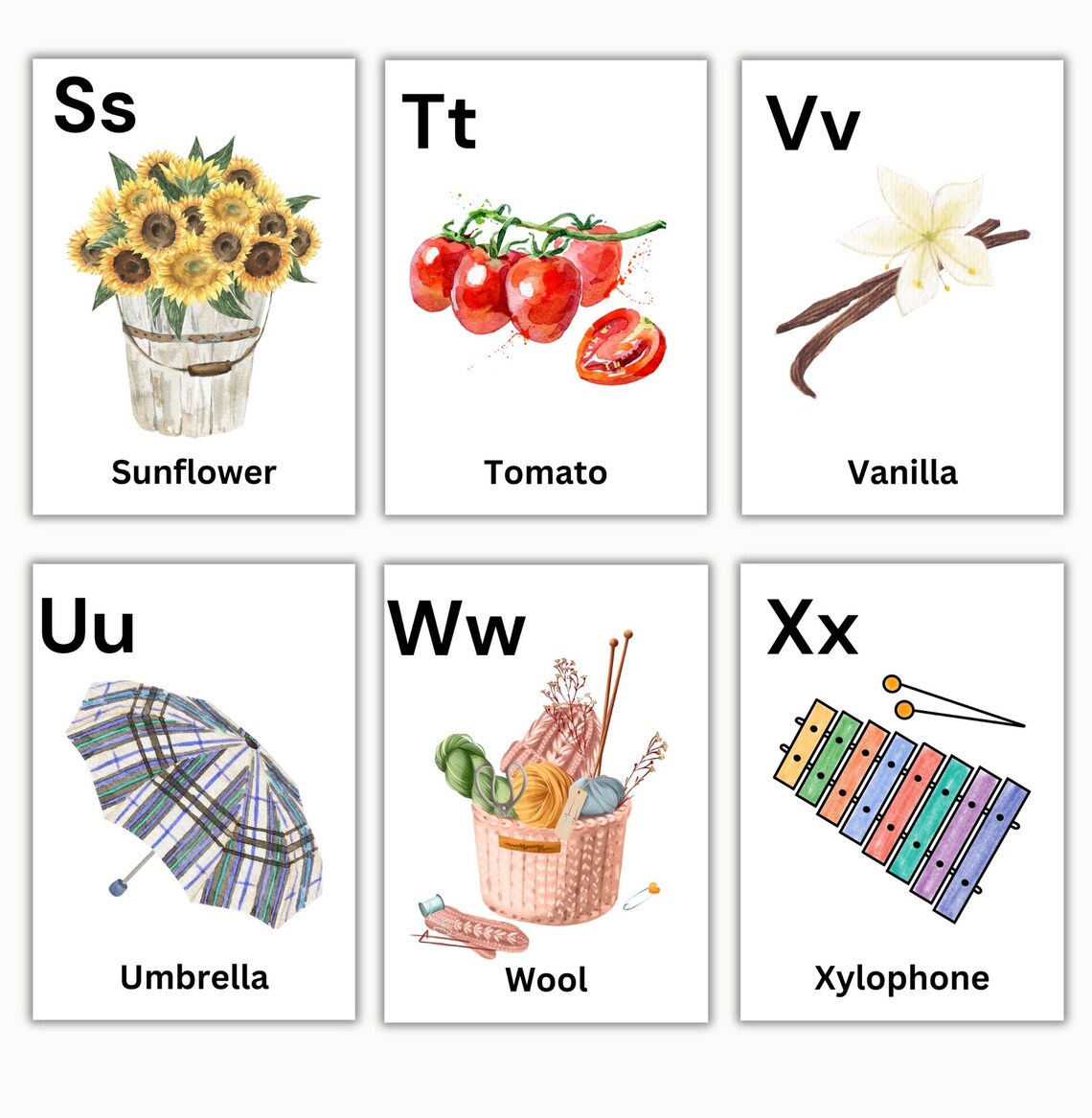 Printable Alphabet Cards, Preschool Alphabet Learning, ABC Flashcards ...