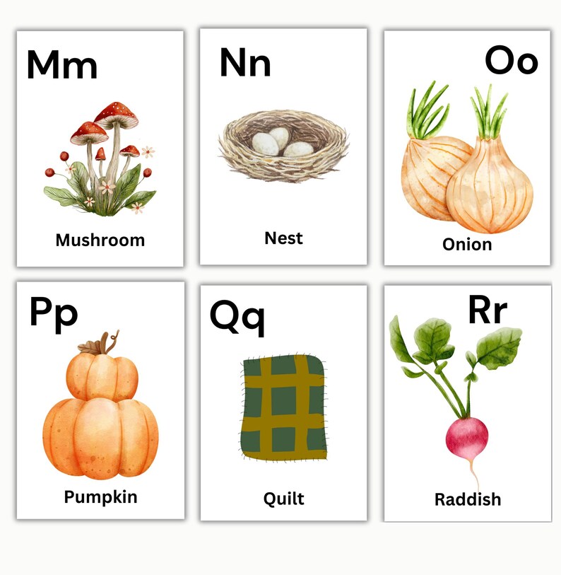 Printable Alphabet Cards, Preschool Alphabet Learning, ABC Flashcards ...