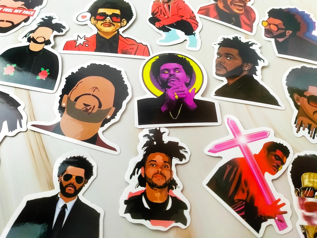 The Weeknd Stickers-the Weeknd Head Portrait Stickers-the Weeknd Hip ...