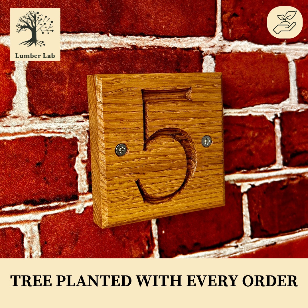 House Number Sign, Custom Oak House Name Sign Handmade in Cornwall ...