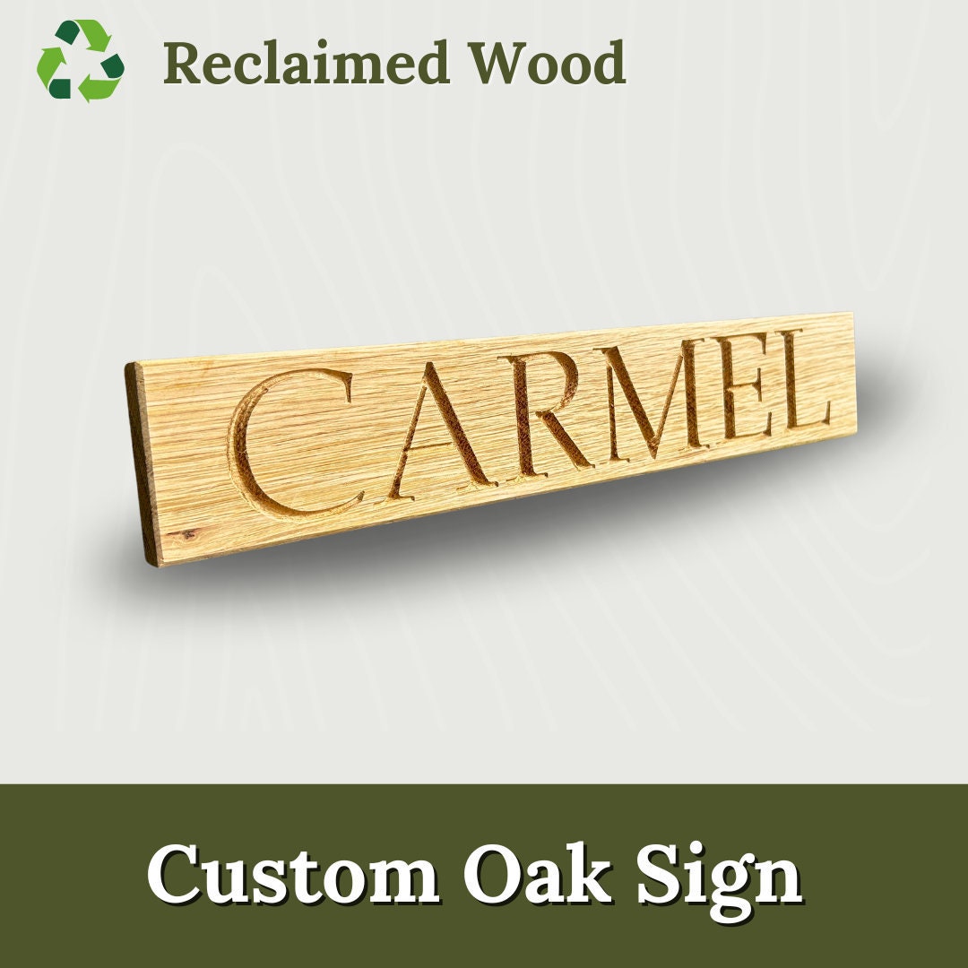 Reclaimed Wood Oak House Sign. Bespoke House Sign Handmade in Cornwall ...