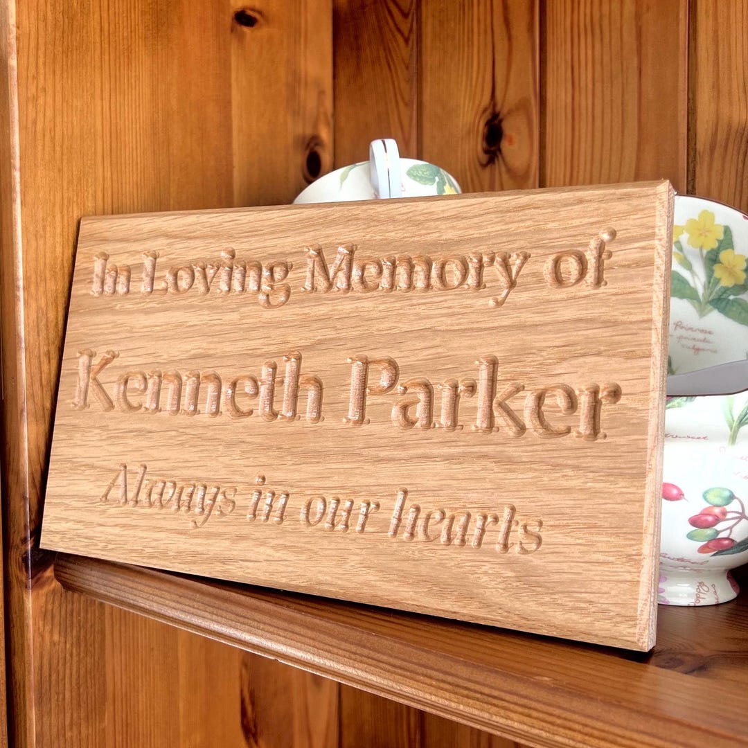 Personalized Memorial Sign for Loved One – Custom Engraved Tribute ...