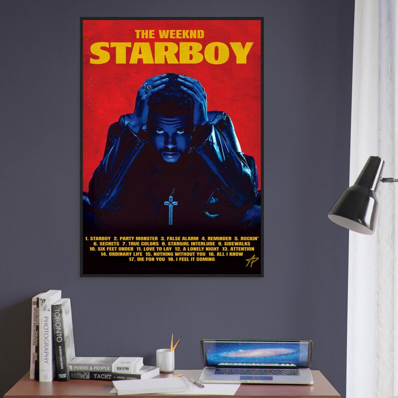 The Weeknd Starboy Album Poster, the Weeknd Room Print, Wall Art for ...