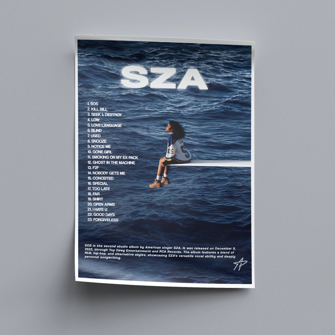 SZA SOS Poster, Music Album Poster Print, Bedroom Decor, Dorm Room ...