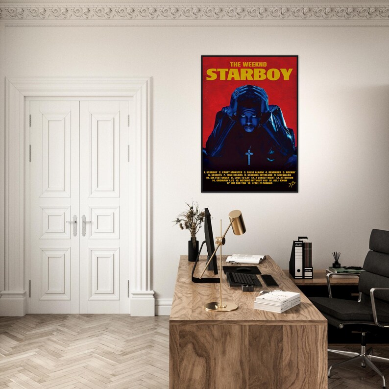 The Weeknd Starboy Album Poster, the Weeknd Room Print, Wall Art for ...