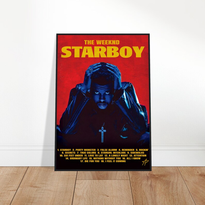 The Weeknd Starboy Album Poster, the Weeknd Room Print, Wall Art for ...
