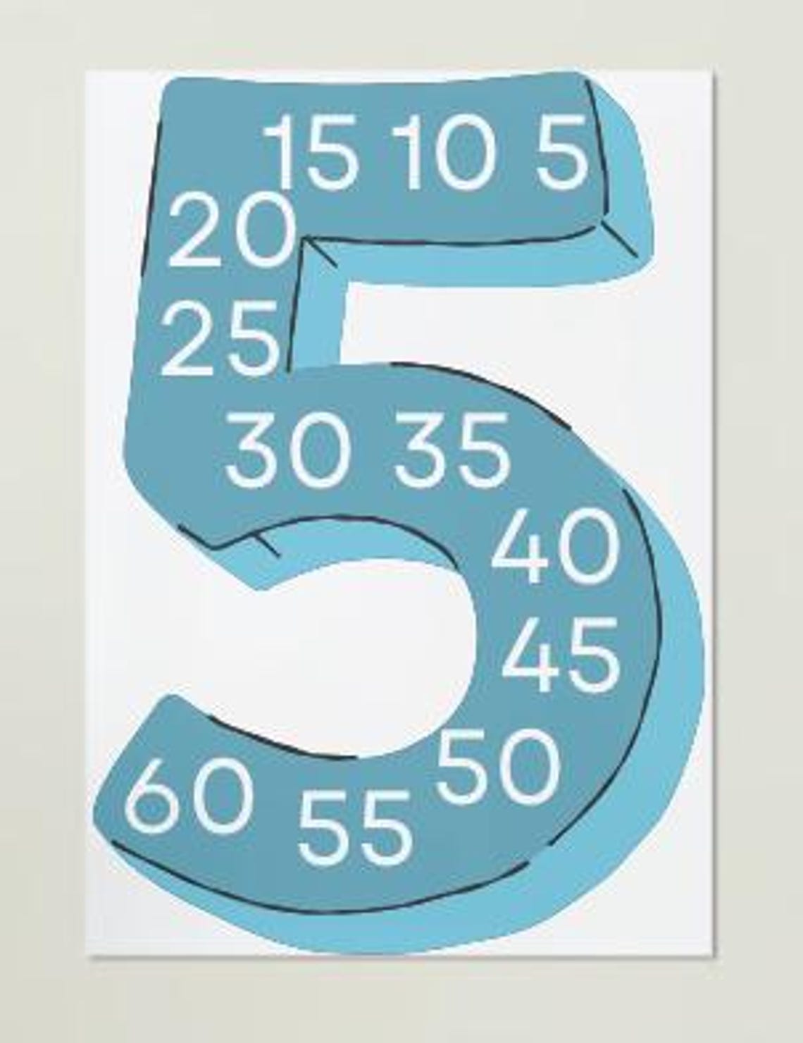 Rainbow Times Table Numbers 1-5 A4 - Etsy