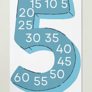Rainbow Times Table Numbers 1-5 (A4) - Etsy