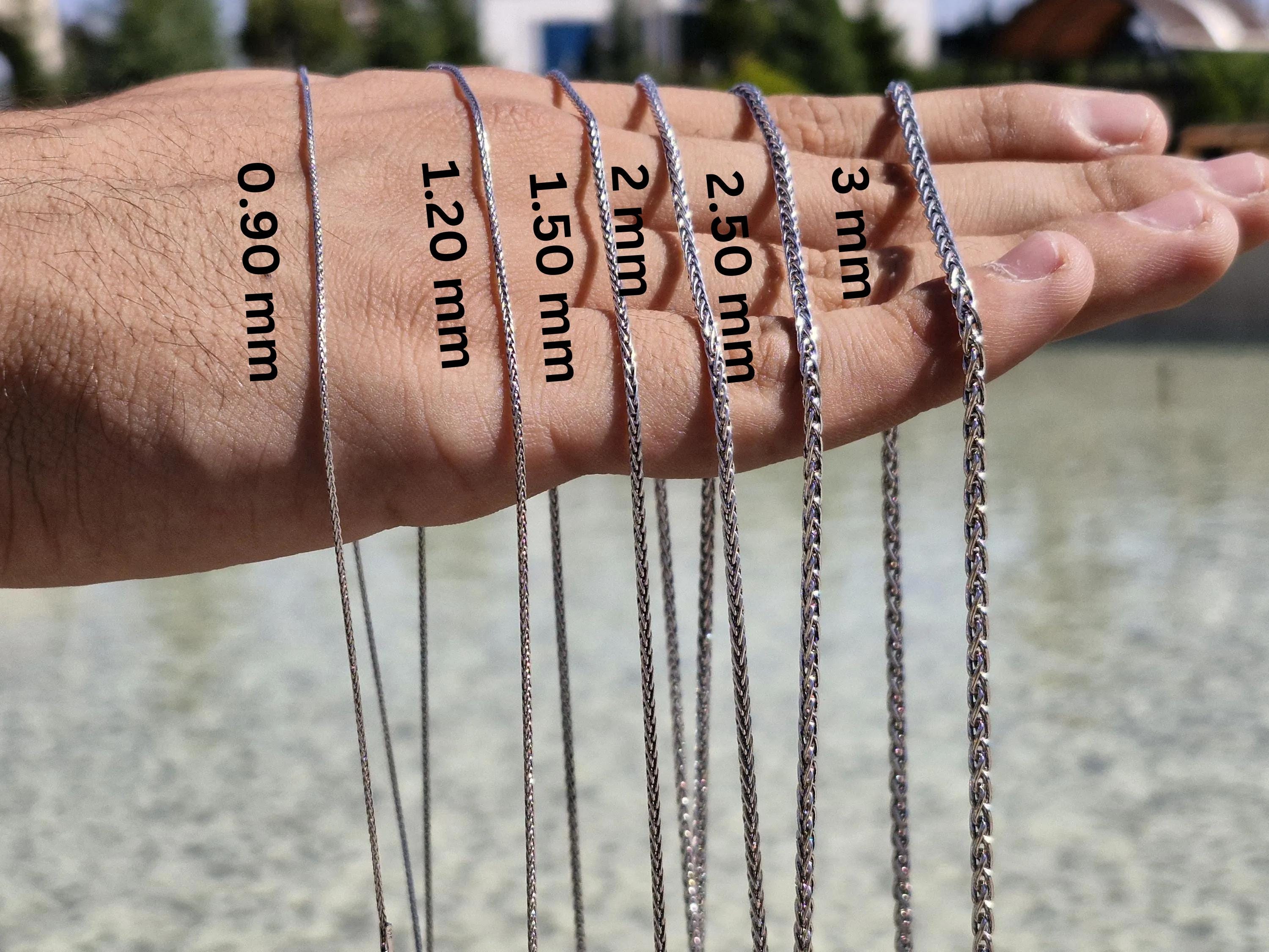 925 Sterling Silver Spiga Chain: Oxidized Wheat Necklace - Etsy