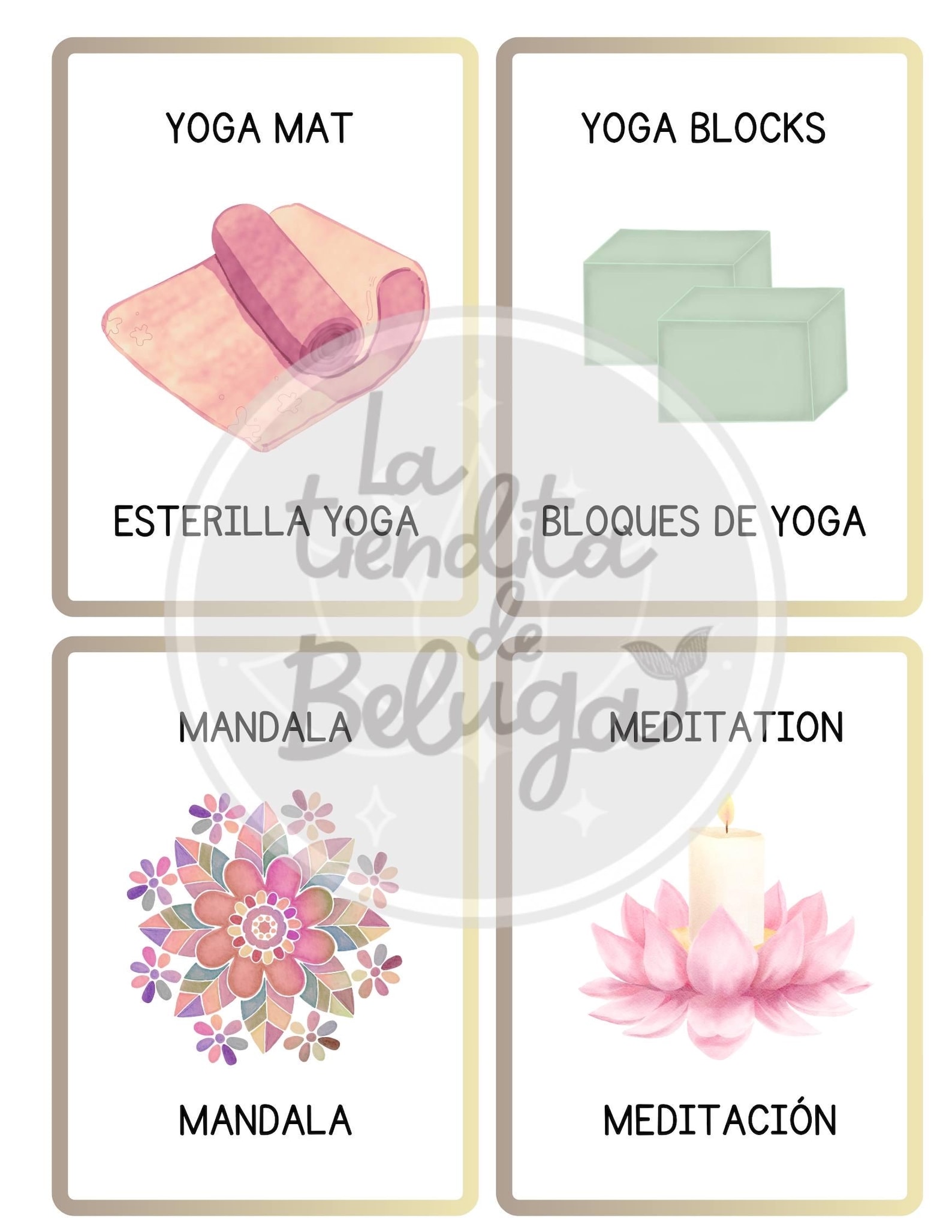 Printable Bilingual Yoga Cards for Kids: Parent Guide in English ...