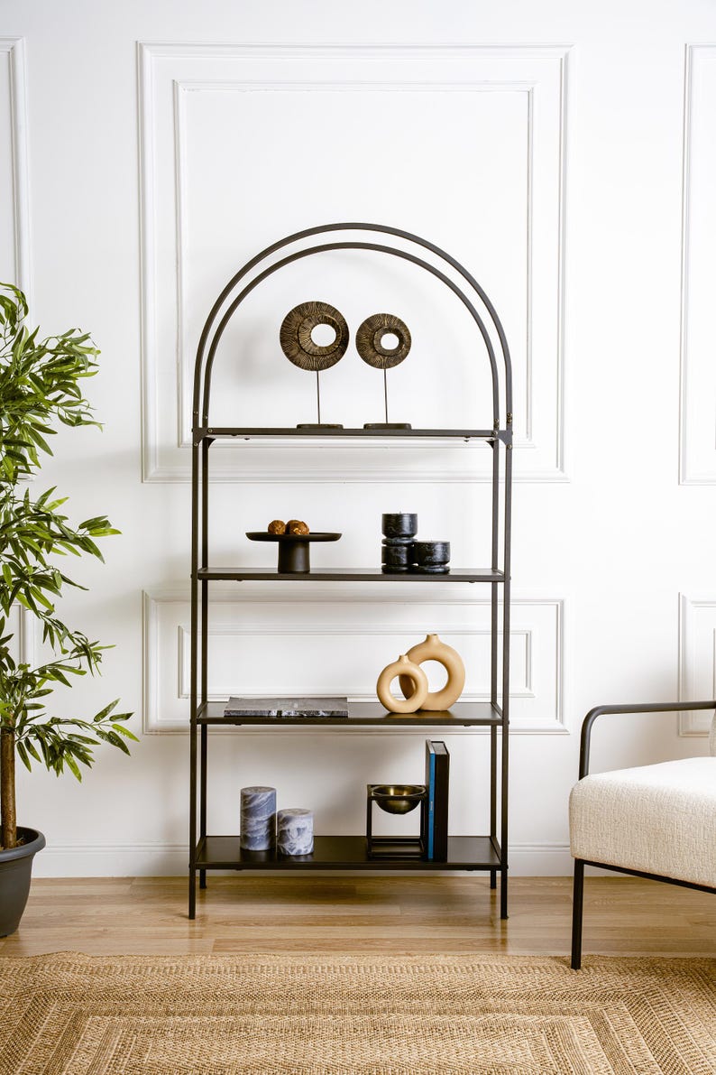 Mona Bookshelves, Metal and Glass Bookcase, Assembly, Demounted ...