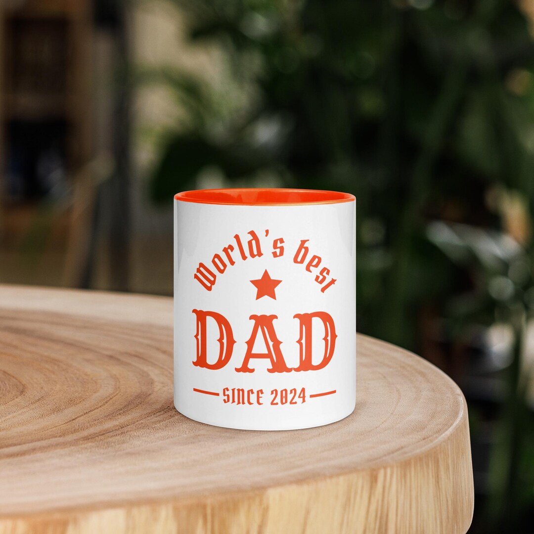 World's Best Dad Since 2024 Mug Color Inside Perfect Gift for Father's ...