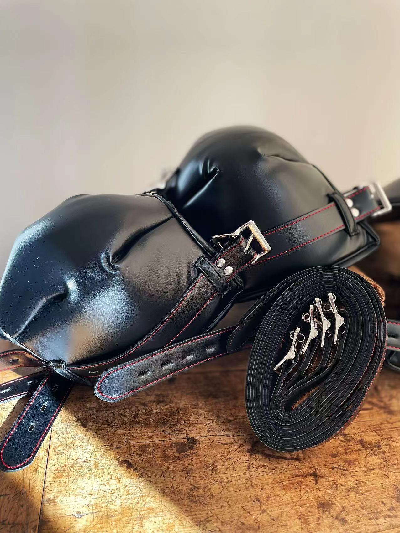 Pet Play Restraints - Leather Bondage Cuffs & Training Gear for Role ...