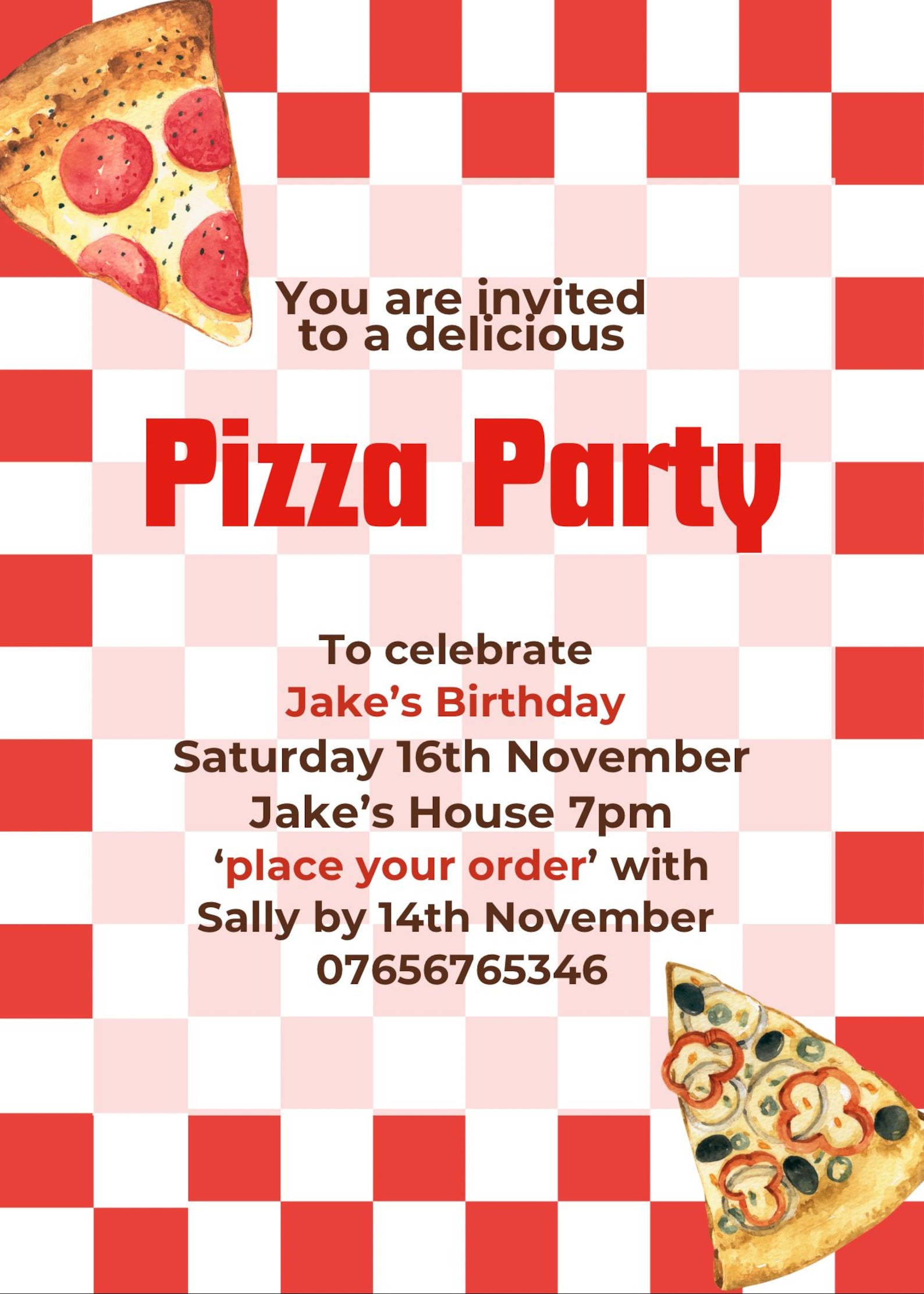 Pizza Party Birthday Invitation Editable Instant Download, Restaurant ...