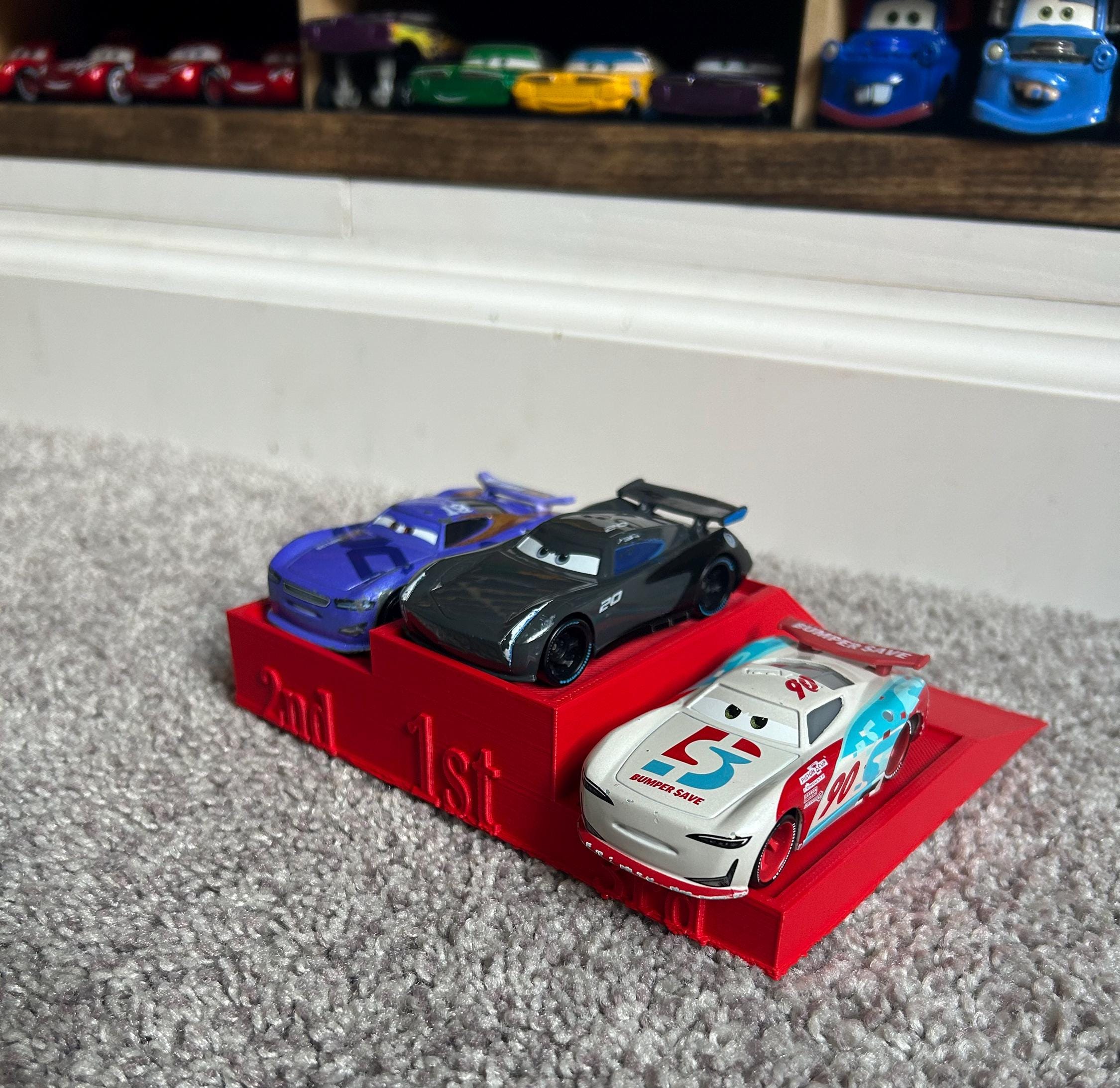 3d Print - Disney Pixar Cars - Hot Wheels - Diecast Race Car Podium - Etsy