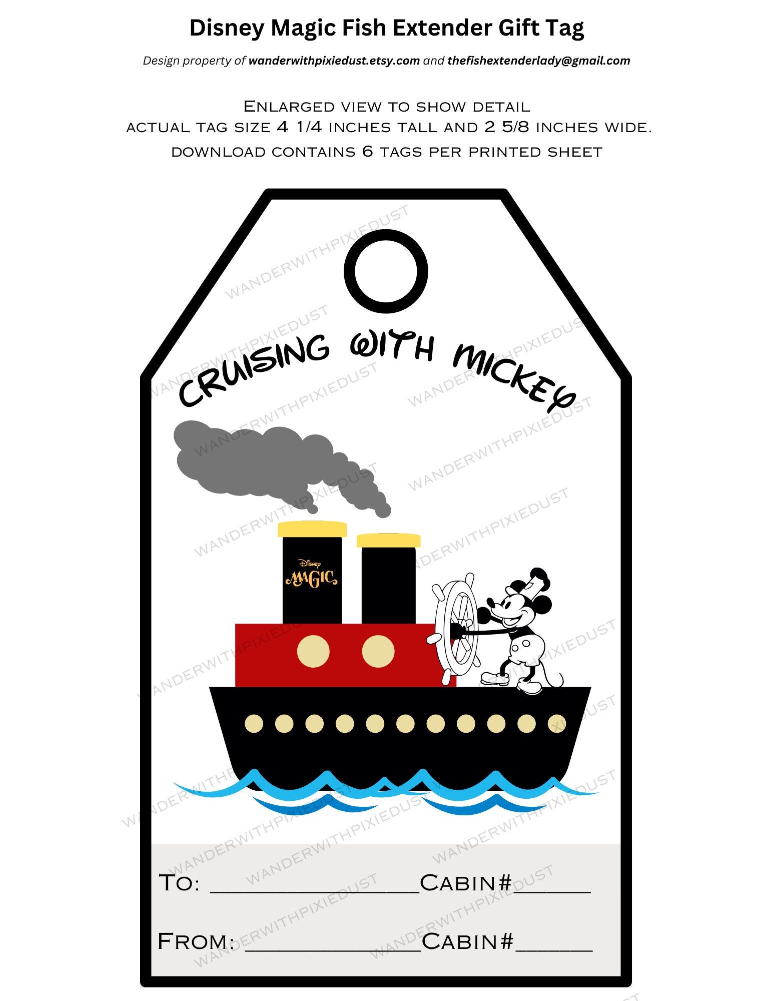 Disney Magic - Fish Extender Gift Tags for Disney Cruise Line - Etsy