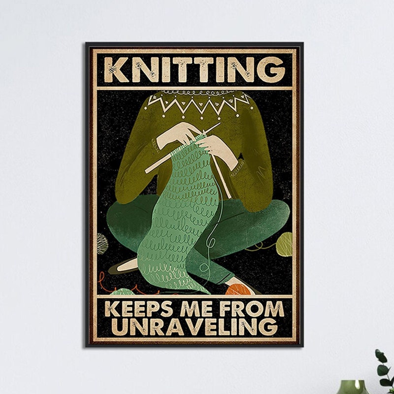Knitting Poster - Etsy