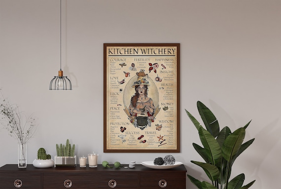 Kitchen Witchery Poster Tea Recipes Witches Decor Witch - Etsy