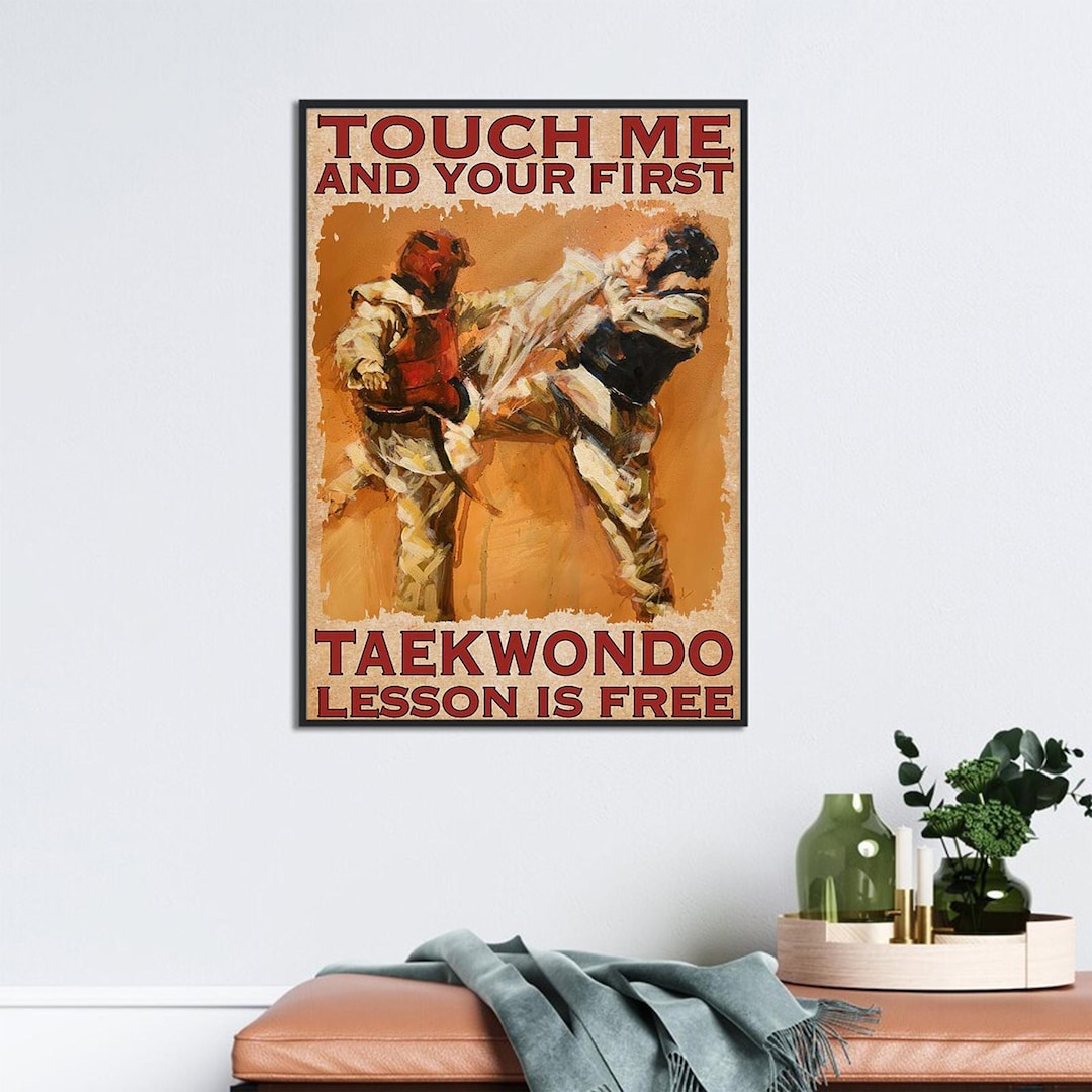 Taekwondo Fight Painting Art, Touch Me and Your First Taekwondo Lesson ...
