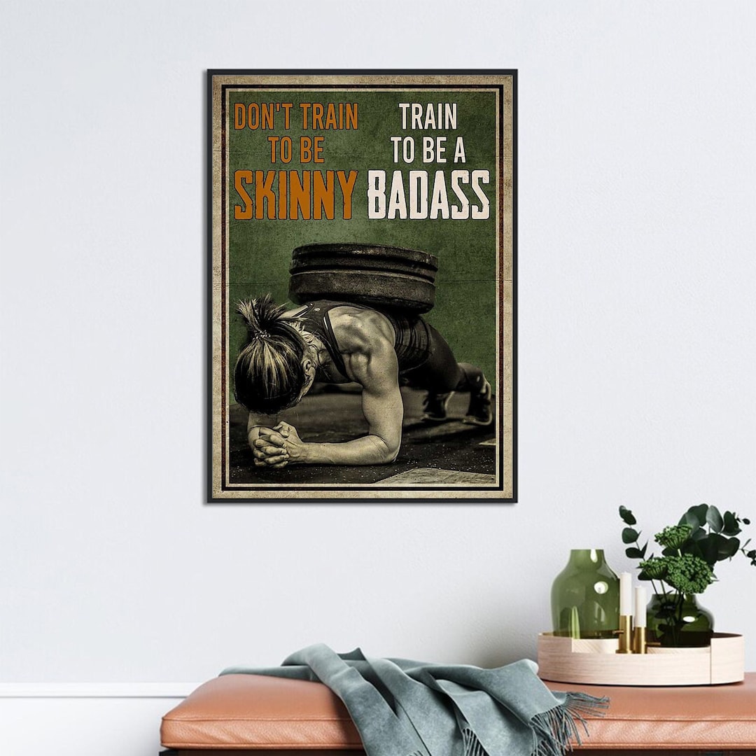 Weightlifting Girl Art, Don't Train to Be Skinny Poster, Gym Decoration ...